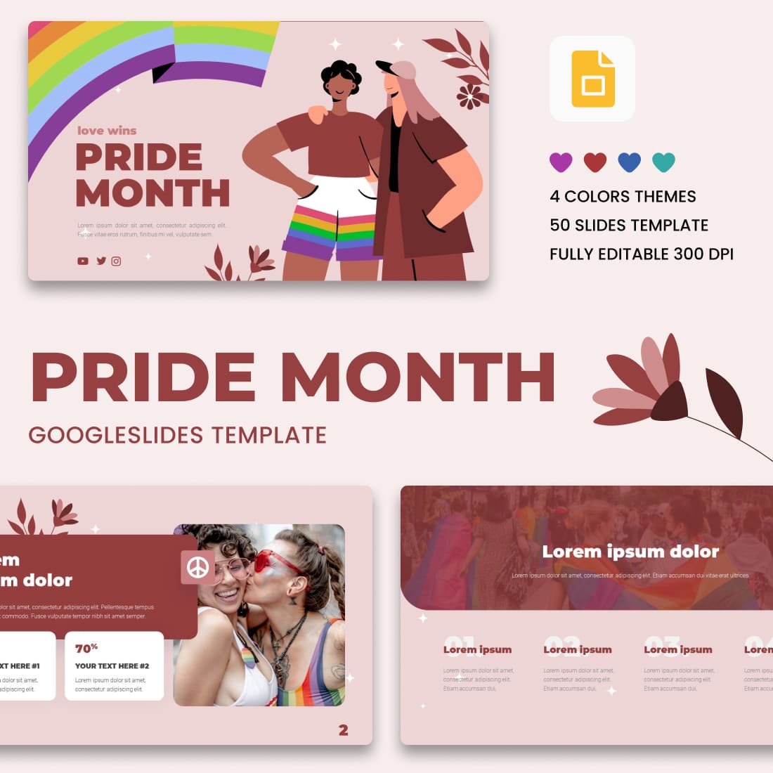 Pride Month LGBTQ Google Slides Theme – MasterBundles
