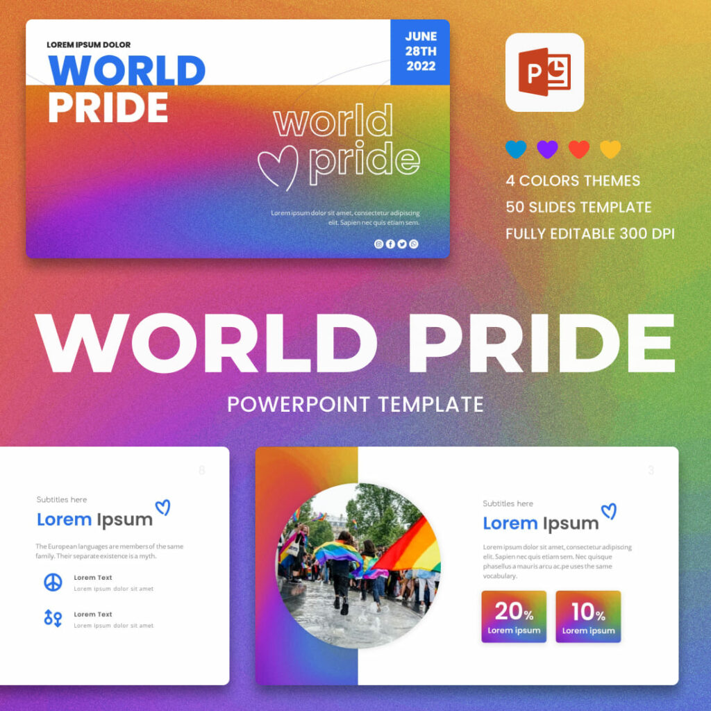 World Pride PowerPoint Template – MasterBundles