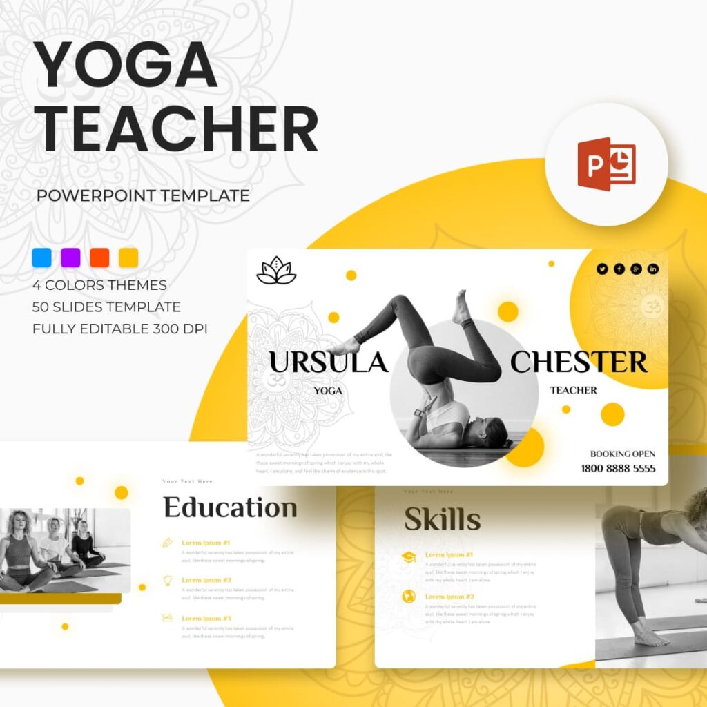 Yoga Teacher Powerpoint Template – MasterBundles