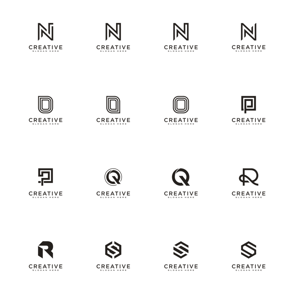 set of initial letter a-z logo vector design - MasterBundles