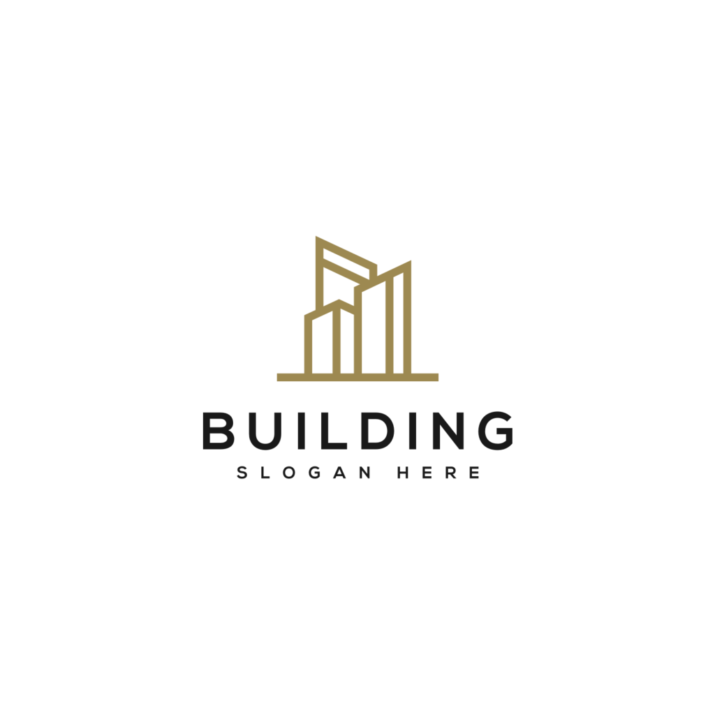 set of Building logo with line art style. - MasterBundles