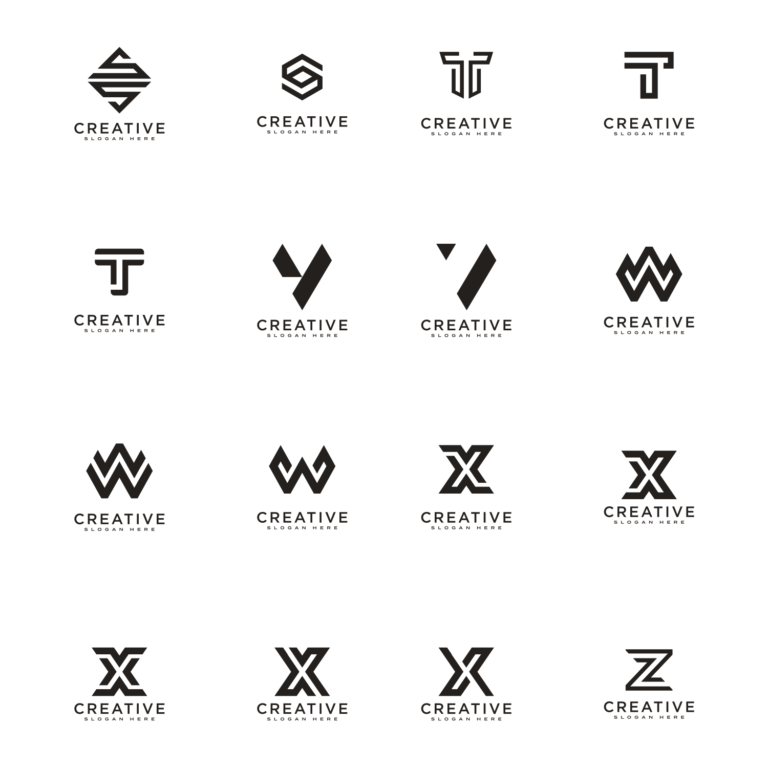 set of initial letter a-z logo vector design - MasterBundles