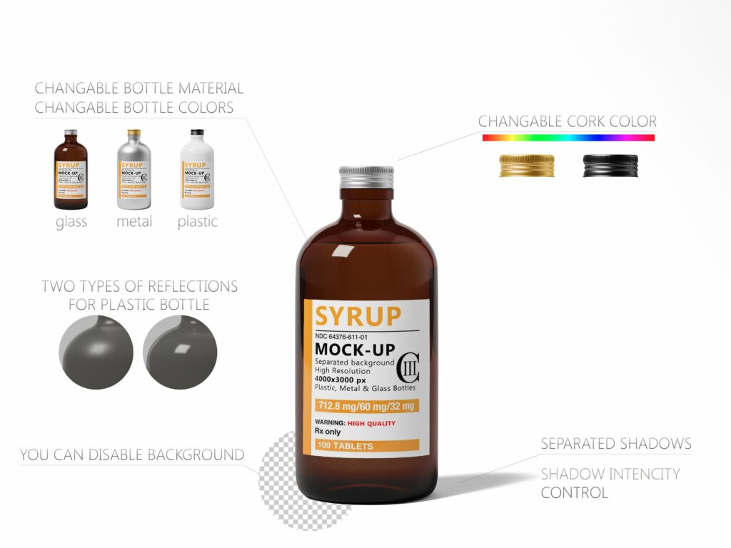 Syrup Bottle Mock-Up – MasterBundles