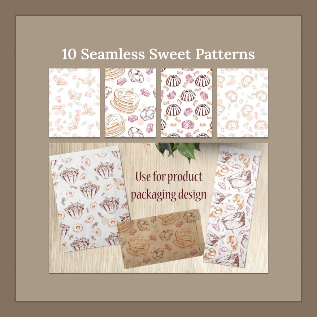 12 Donut Seamless Pattern Pack | Master Bundles