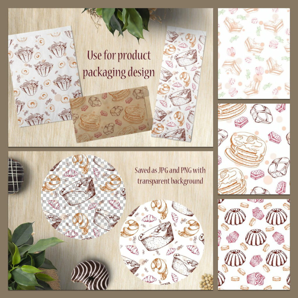 10 Seamless Sweet Patterns – MasterBundles