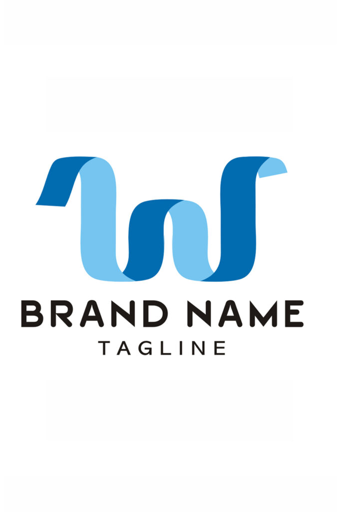 Modern Ribbon W letter logo - MasterBundles