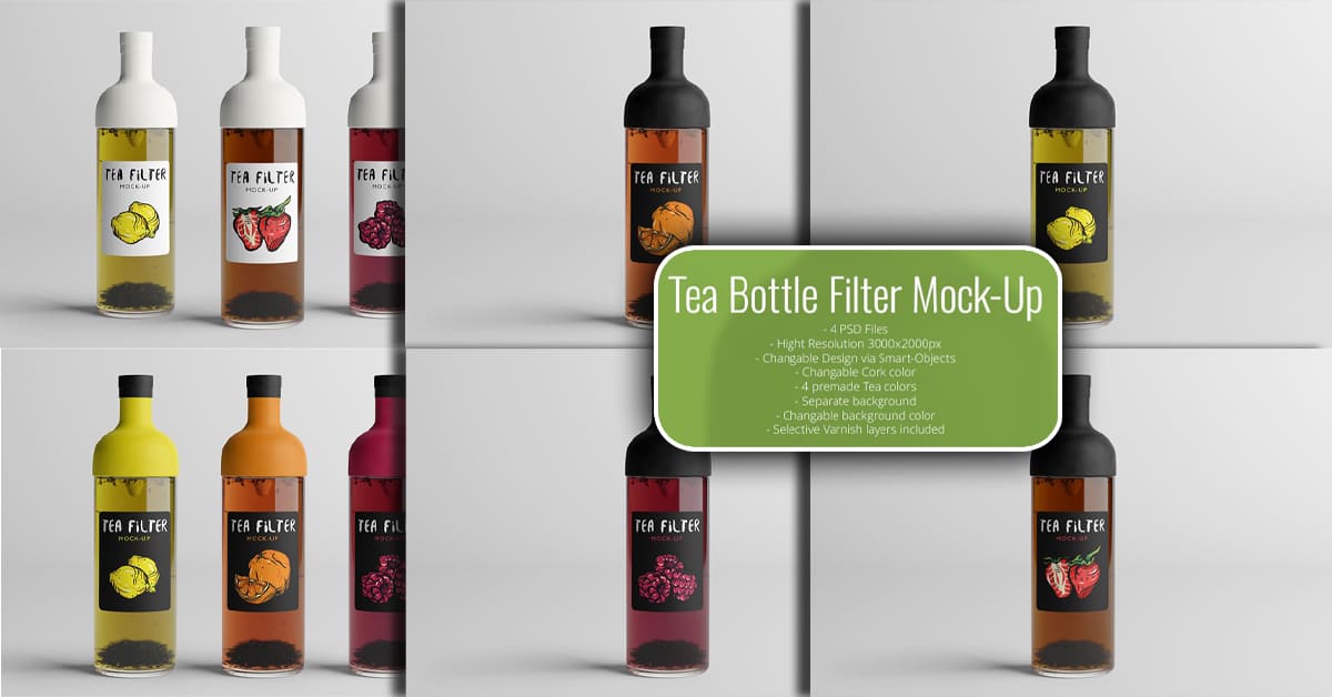 Tea Bottle Filter Mock-Up – MasterBundles