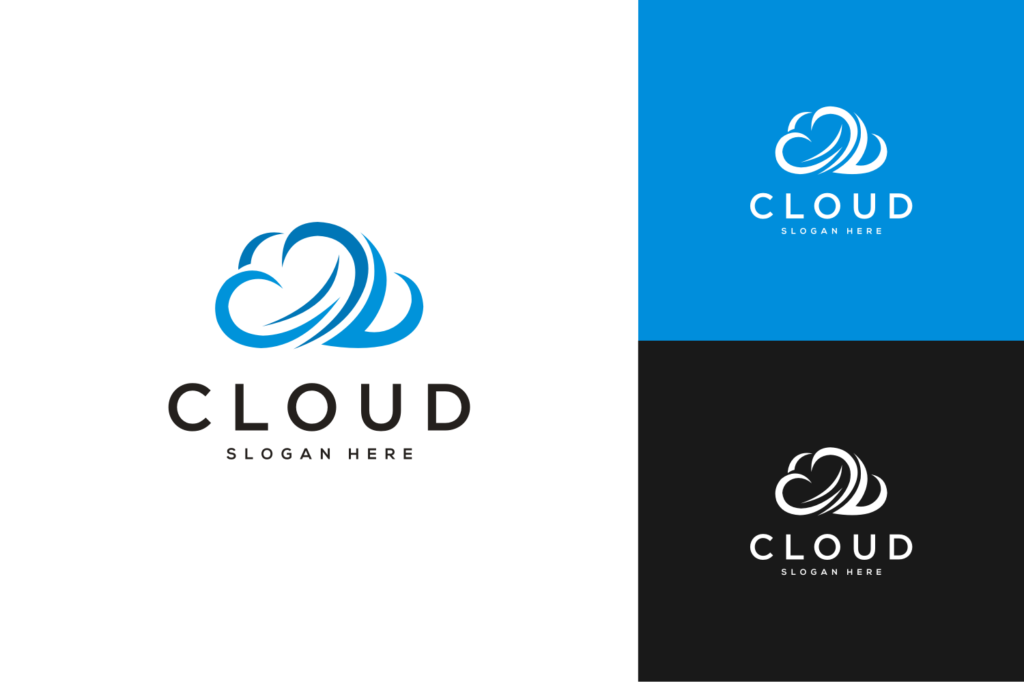 abstract cloud logo vector design template - MasterBundles