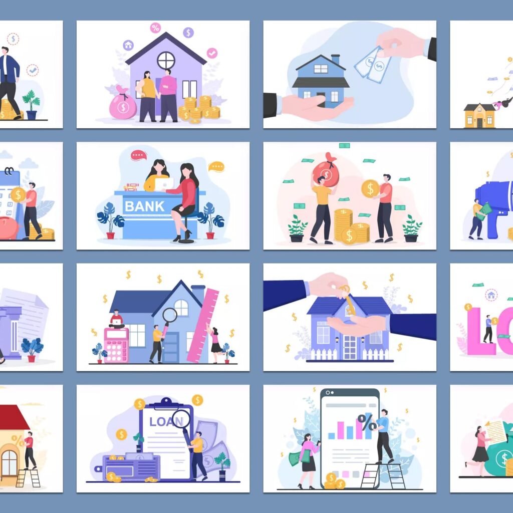 19 Mortgage Loan Debt Instruments Vector illustrations – MasterBundles