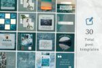 Blue Instagram Post Template Pack | Master Bundles
