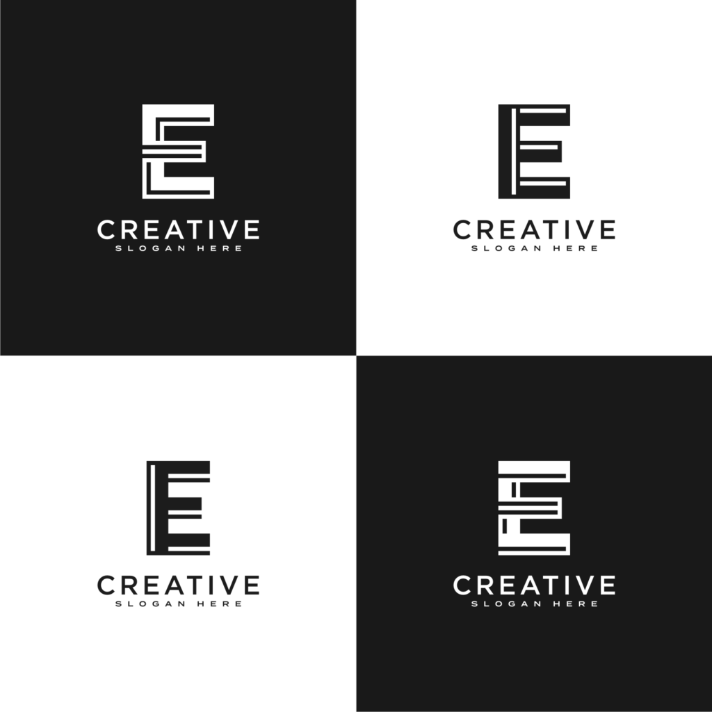 Set of initial letter E logo design template - MasterBundles