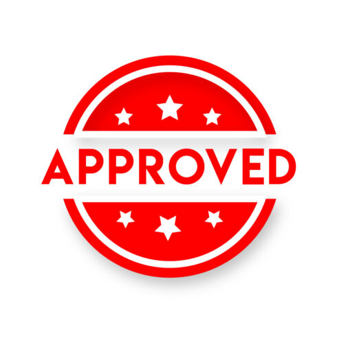 Pack of 6 Approved Stamp Logos - MasterBundles