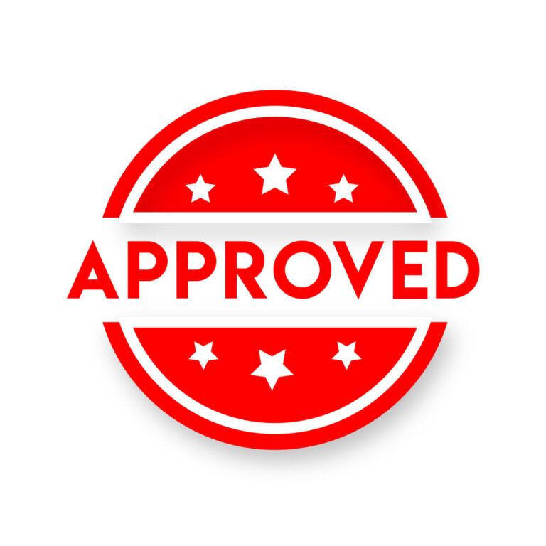 Pack of 6 Approved Stamp Logos - MasterBundles