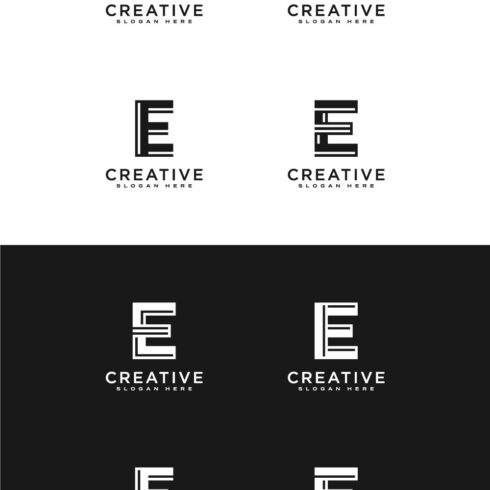 Set of initial letter E logo design template | MasterBundles