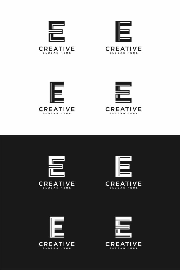 Set of initial letter E logo design template - MasterBundles