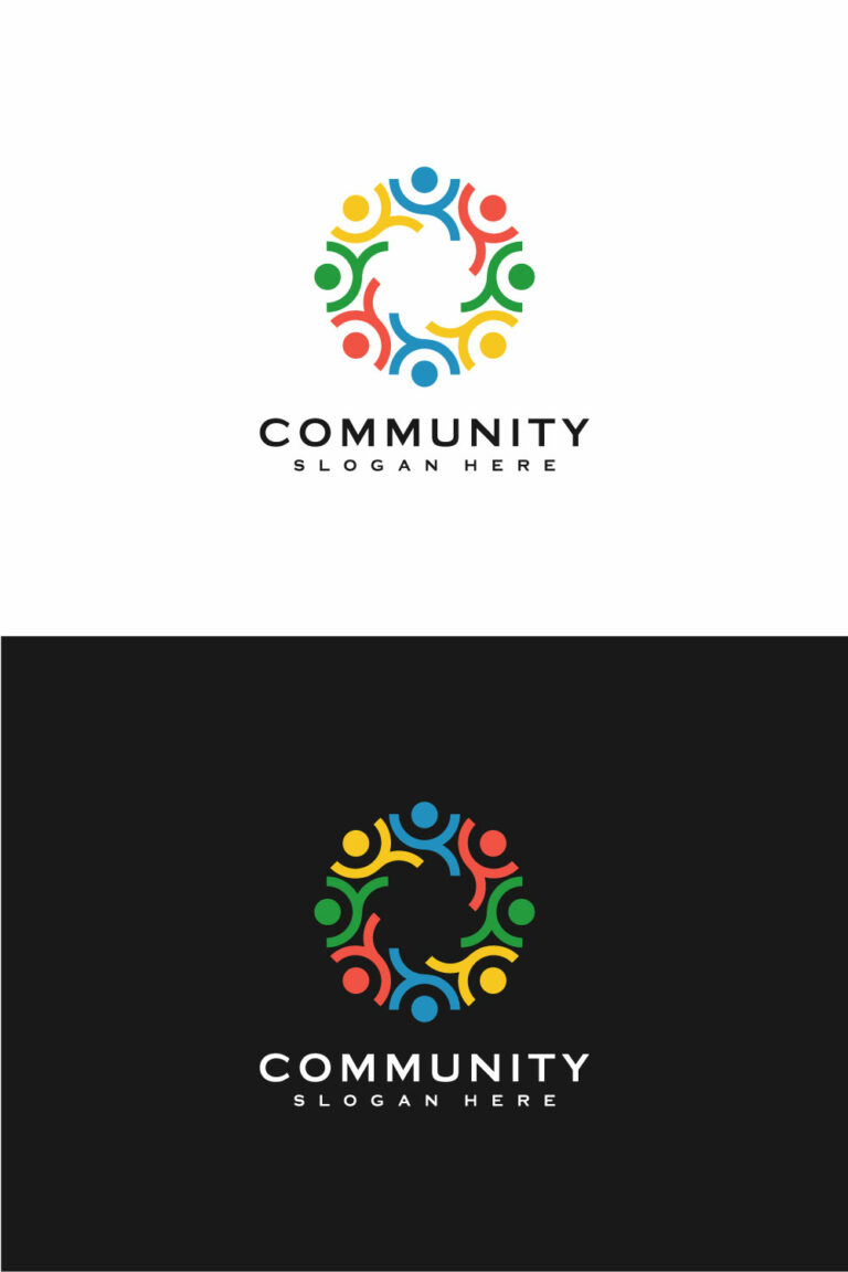 teamwork people community logo design - MasterBundles