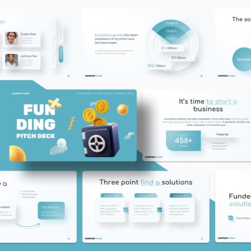 Funding Pitch Deck Presentation Template – MasterBundles