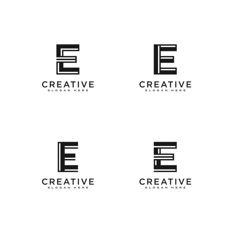 Set of initial letter E logo design template - MasterBundles