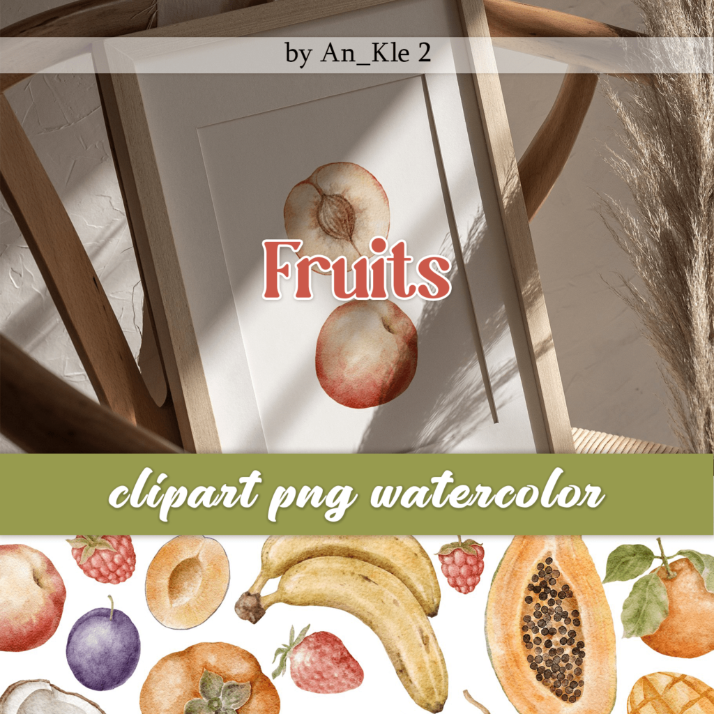 Fruits Clipart PNG Watercolor – MasterBundles