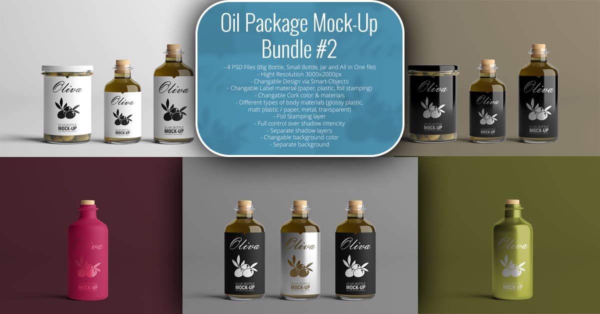 [-33%] Oil Package Mock-Up Bundle #2 – MasterBundles