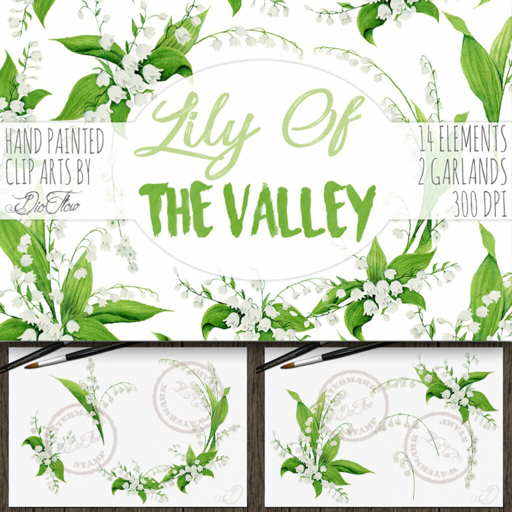 Lily Of The Valley Clip Art – MasterBundles