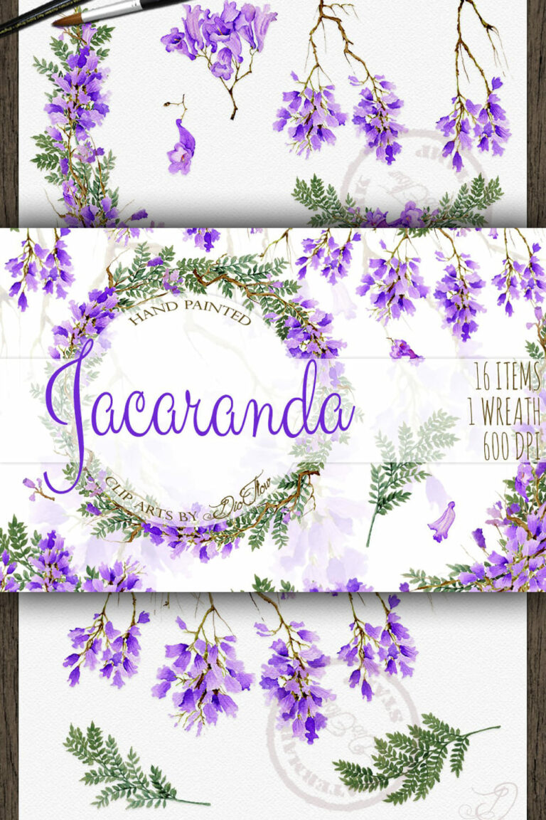Jacaranda Watercolor Clip Art – MasterBundles