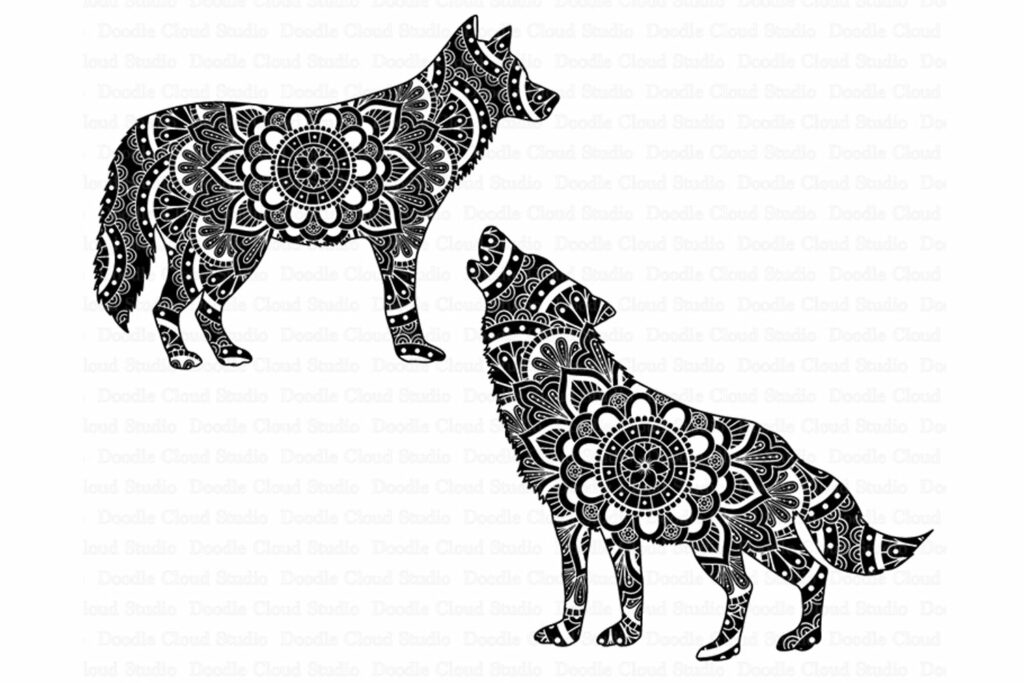 Mandala Wolf SVG, Howling Wolf Mandala SVG Files – MasterBundles