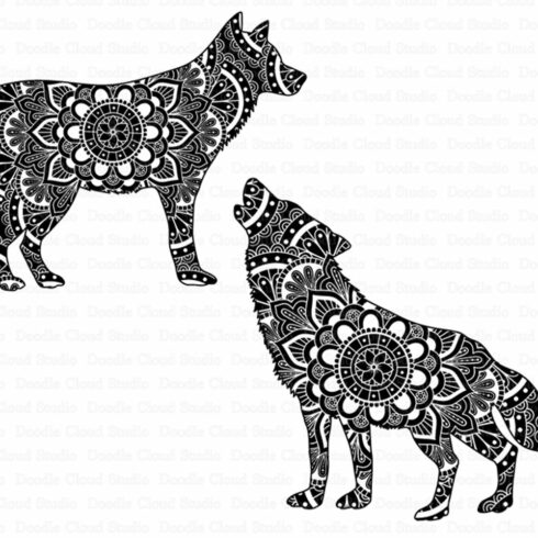 Mandala Wolf SVG, Howling Wolf Mandala SVG Files | Master Bundles