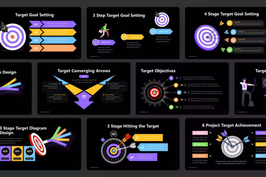 Target Diagram PowerPoint Template – MasterBundles