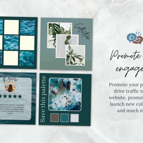 Blue Instagram Post Template Pack | Master Bundles