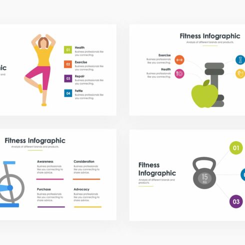 Fitness Infographics - PowerPoint | Master Bundles