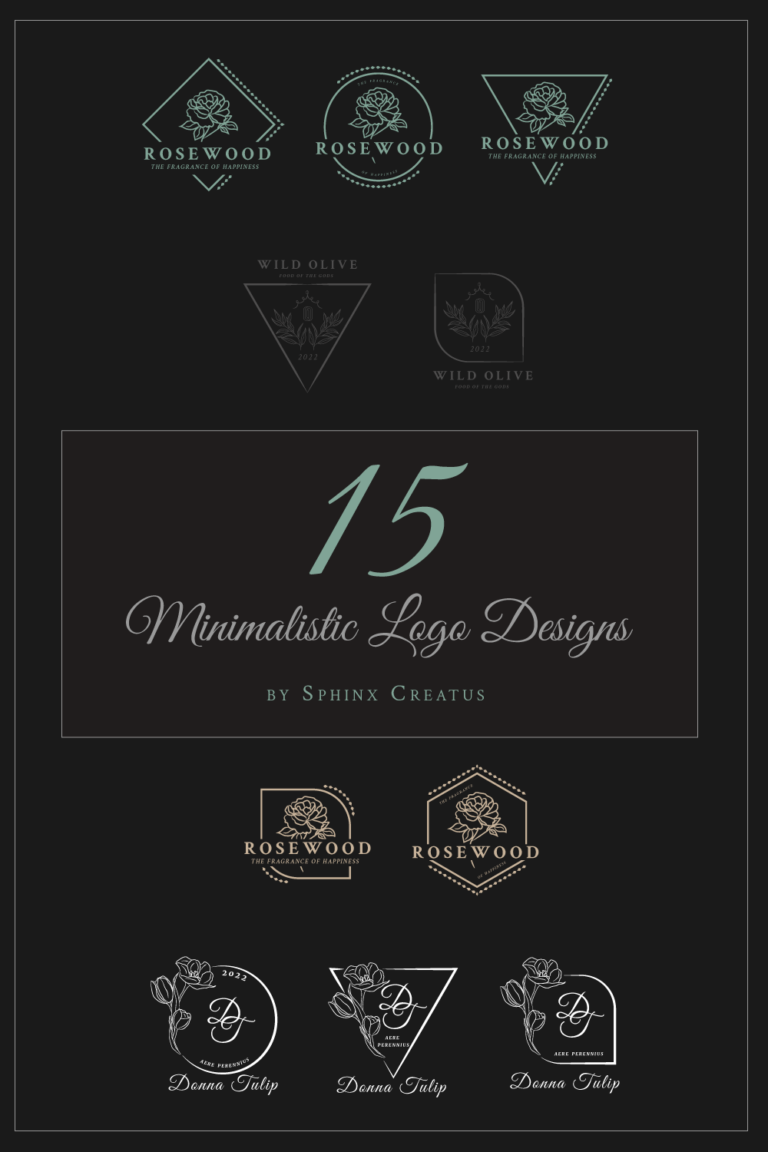 15 Minimalistic Floral Logo Designs [Sphinx Creatus] - MasterBundles