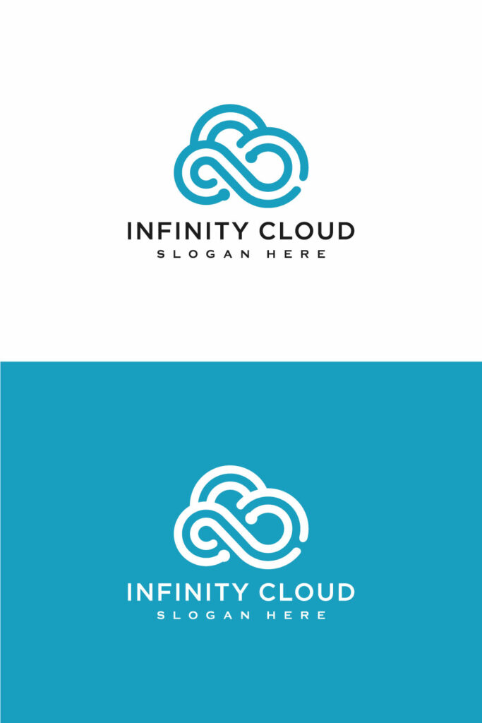 infinity cloud logo design vector - MasterBundles