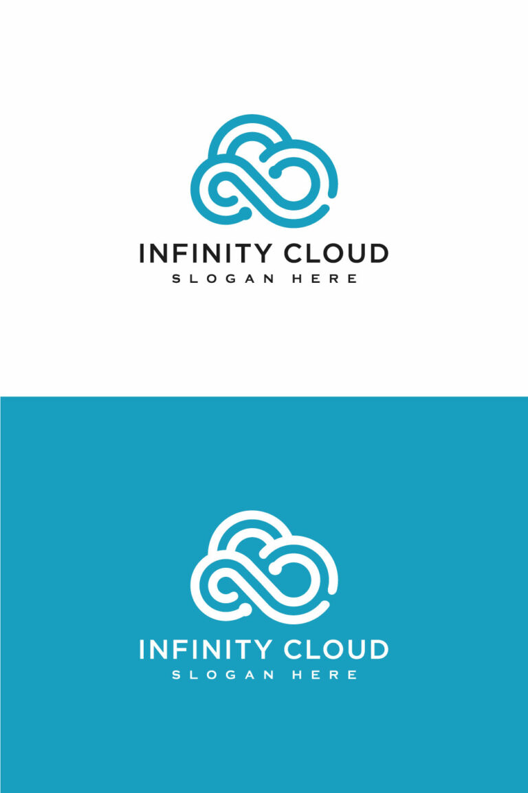 infinity cloud logo design vector - MasterBundles