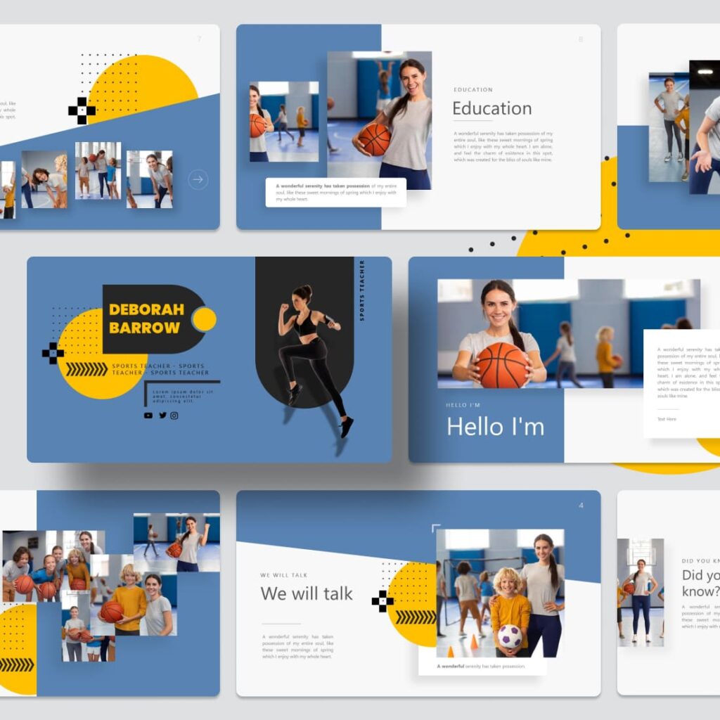 Sport Teacher Presentation Template – MasterBundles