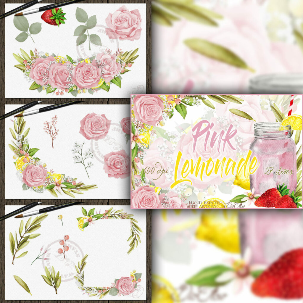 Pink Lemonade Clip Art – MasterBundles