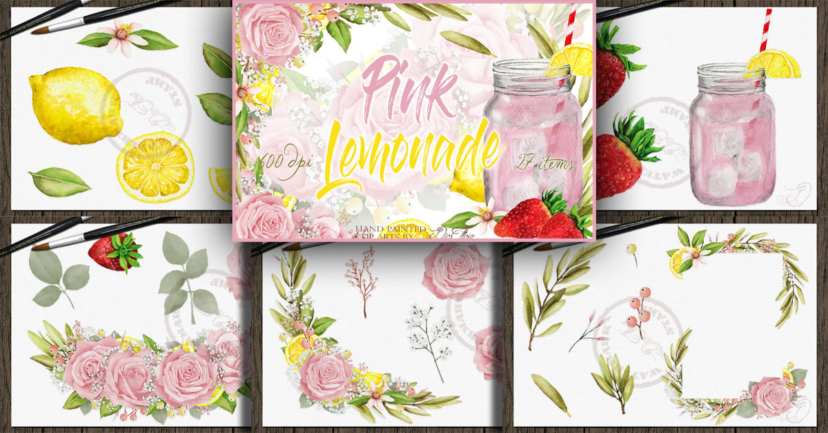 Pink Lemonade Clip Art – MasterBundles
