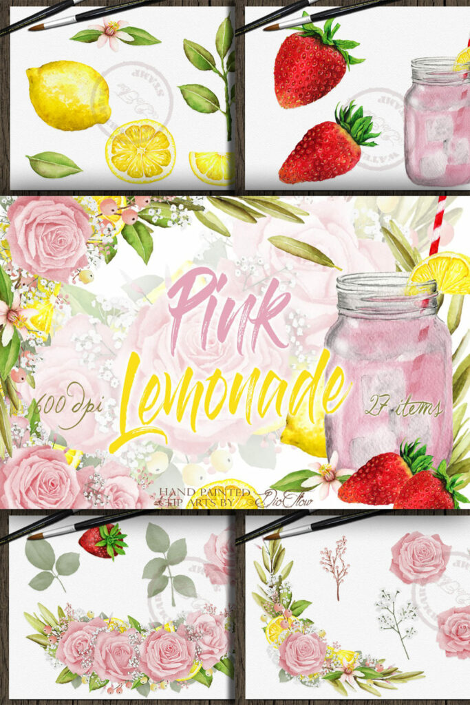 Pink Lemonade Clip Art – MasterBundles