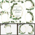 Helleborus Geometric Frames Clip Art – MasterBundles