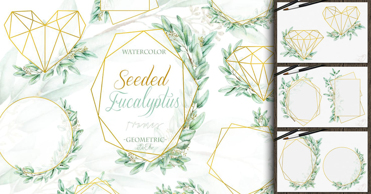 Seeded Eucalyptus Geometric Frames – MasterBundles
