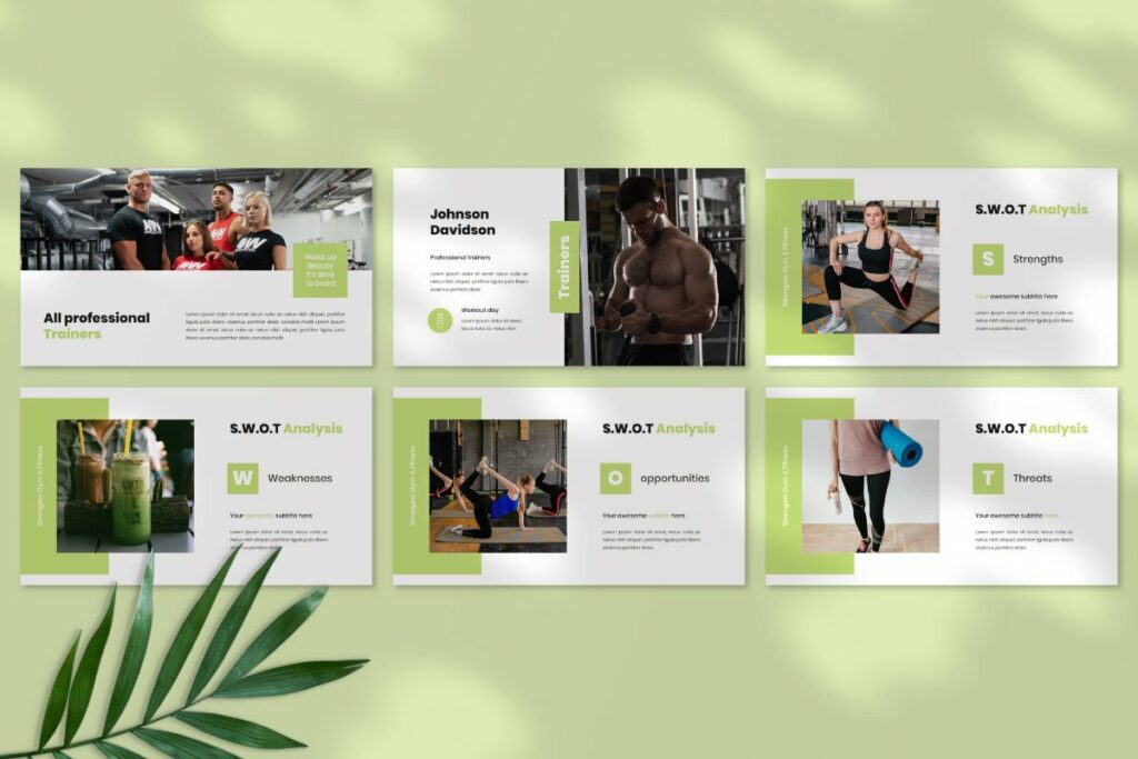Fitness & Gym Presentation Template – MasterBundles