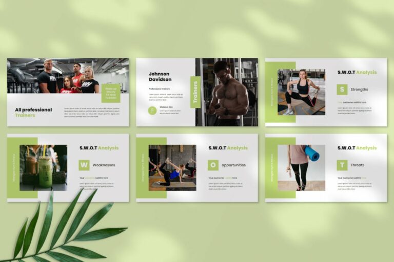 Fitness & Gym Presentation Template – MasterBundles