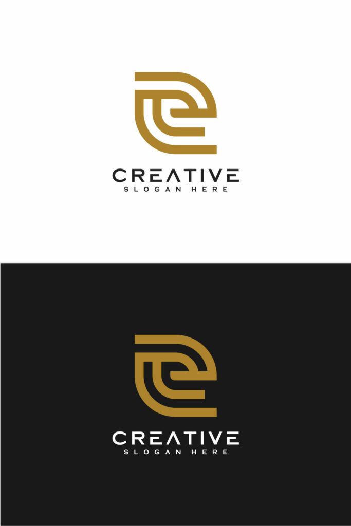 initial letter E logo design template - MasterBundles