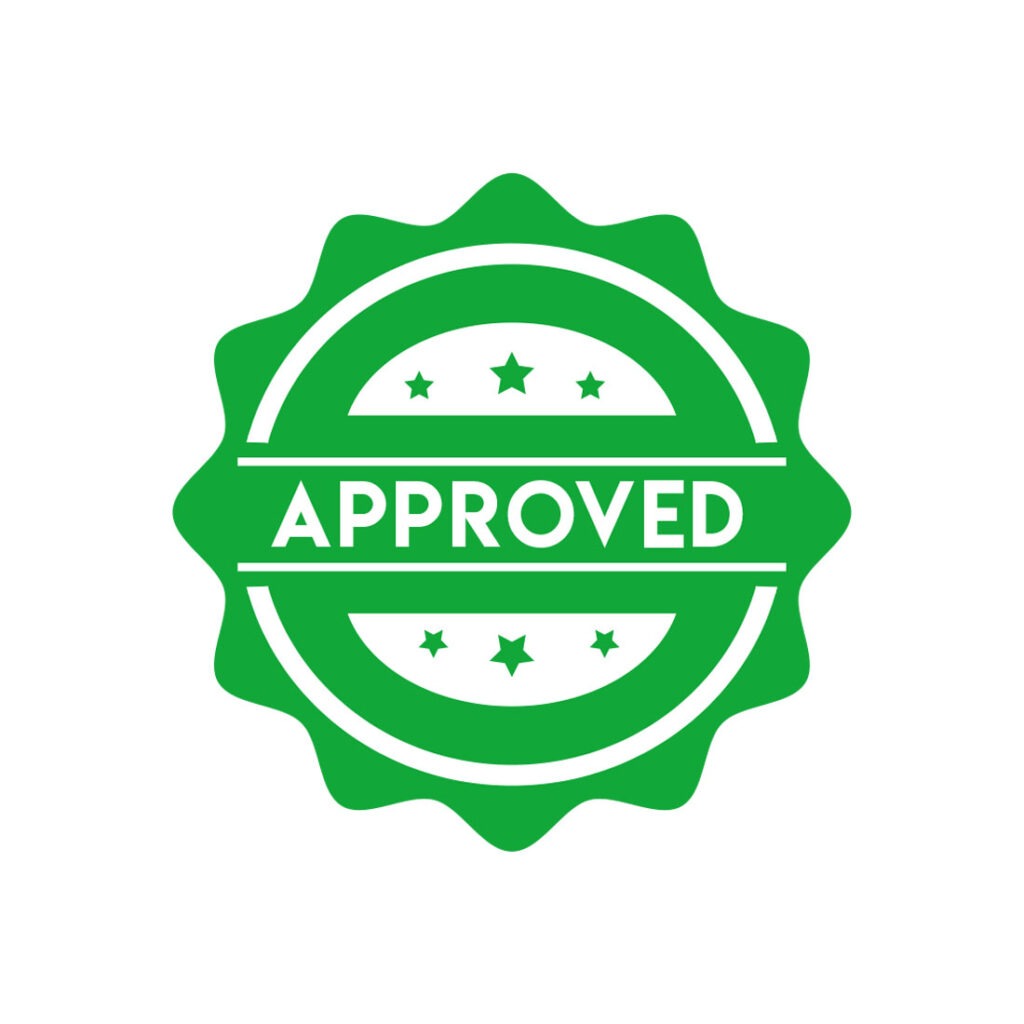 Pack of 6 Approved Stamp Logos - MasterBundles