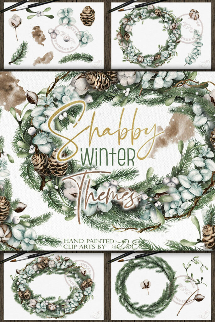 Shabby Winter Themes Illustration – MasterBundles