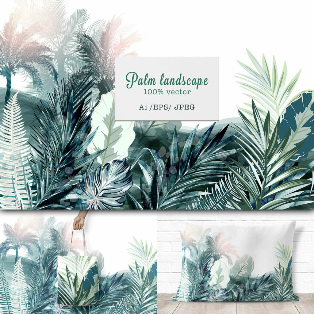 Tropical Landscape Illustration – MasterBundles
