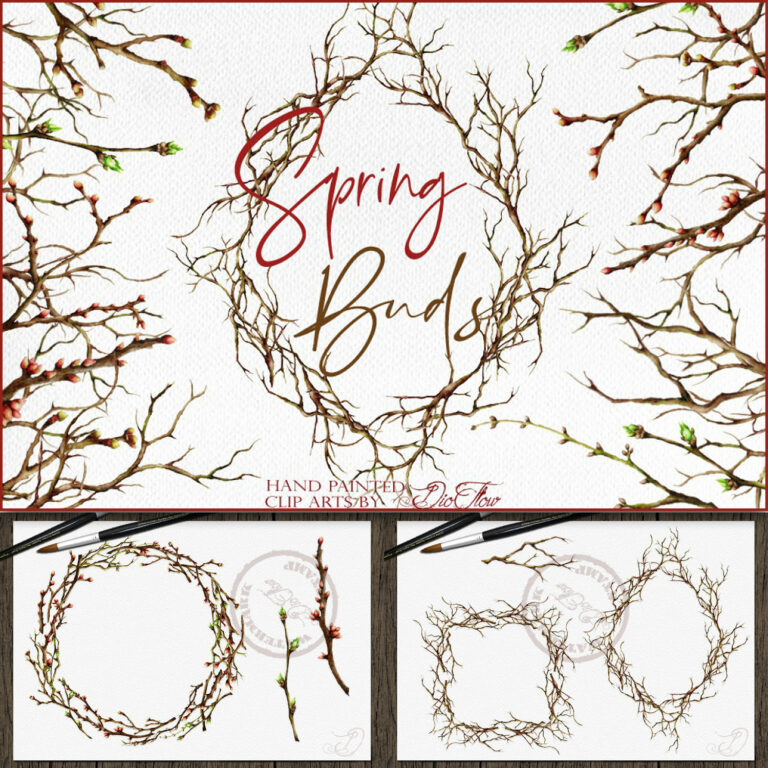 Spring Buds Illustration – MasterBundles