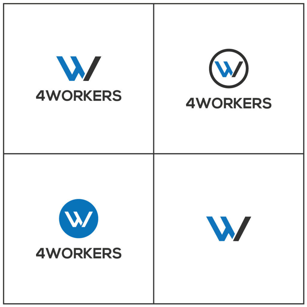 4w letter logo design - MasterBundles