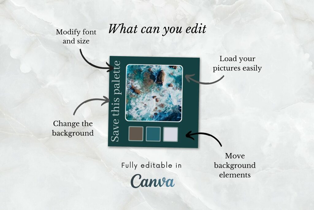 Blue Instagram Post Template Pack – MasterBundles