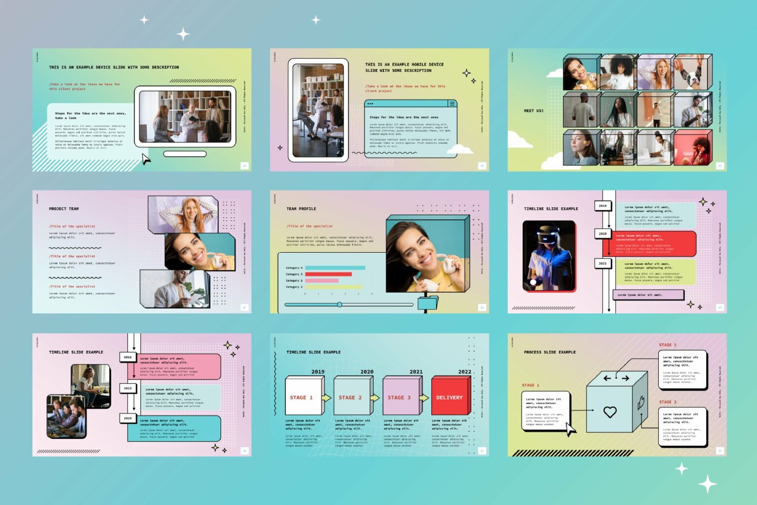 Retro UI Gamer - PowerPoint Template – MasterBundles